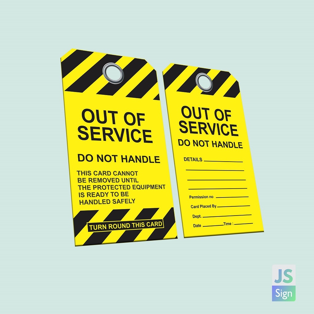 Jual TAG OUT LOTO OSHA - OUT OF SERVICE DO NOT HANDLE | Shopee Indonesia