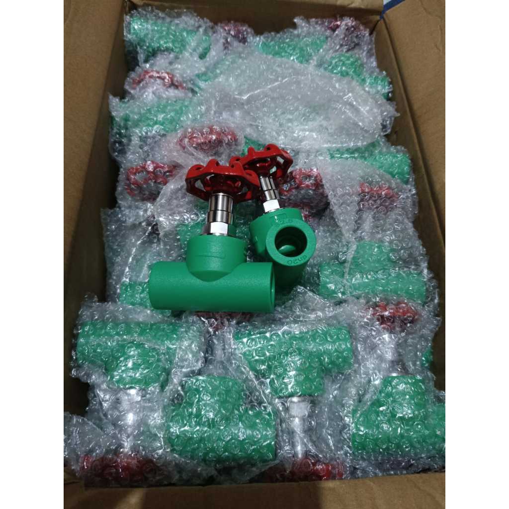 Jual Gate Valve PPR 1/2" (20mm) / Straight Way Valve PPR 1/2" / Stop ...