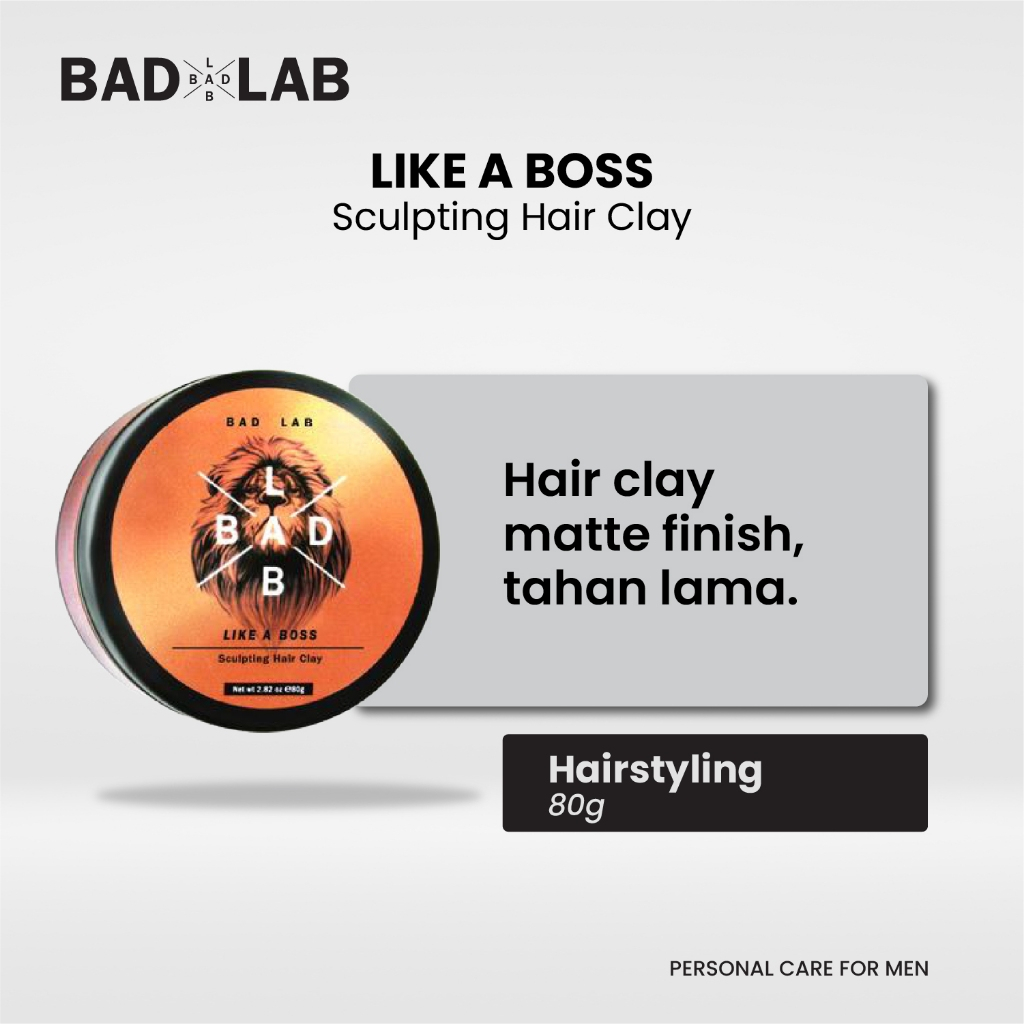 Jual BAD LAB Like A Boss Sculpting Hair Clay 80g - Minyak Rambut Pria Clay untuk menjaga Kulit ...
