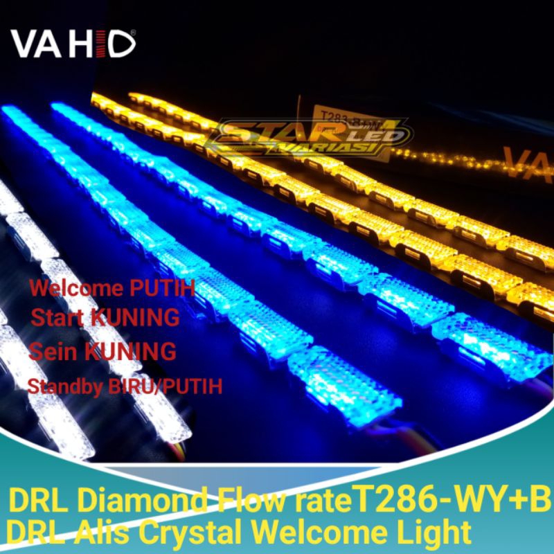Jual Lampu DRL Crystal Welcome Light Vahid T286-WY+B | Lampu Alis Model Crystal Mode T286-WY+B ...