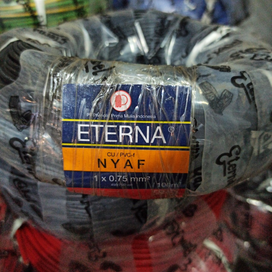 Jual [100 meter] Kabel Eterna NYAF 1x0,75 @100m 1x0.75 tunggal serabut | Shopee Indonesia
