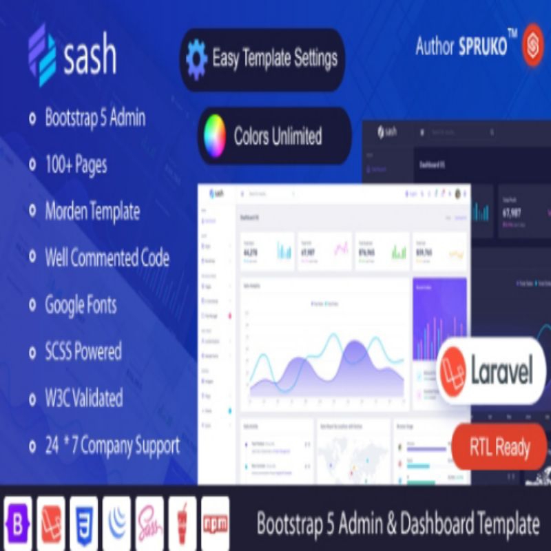 Jual Sash - Template Admin & Dasbor Bootstrap 5 | Shopee Indonesia