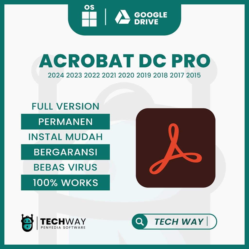 Jual Acrobat Pro DC Full Version Baru/Lama Anti-Disable 2024 2023 2022 2021 2020 2019 2018 2017 ...
