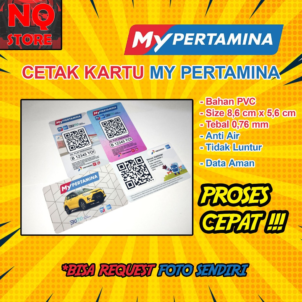 Jual Cetak Custom Kartu Barcode My Pertamina / ID Card My Pertamina | Shopee Indonesia