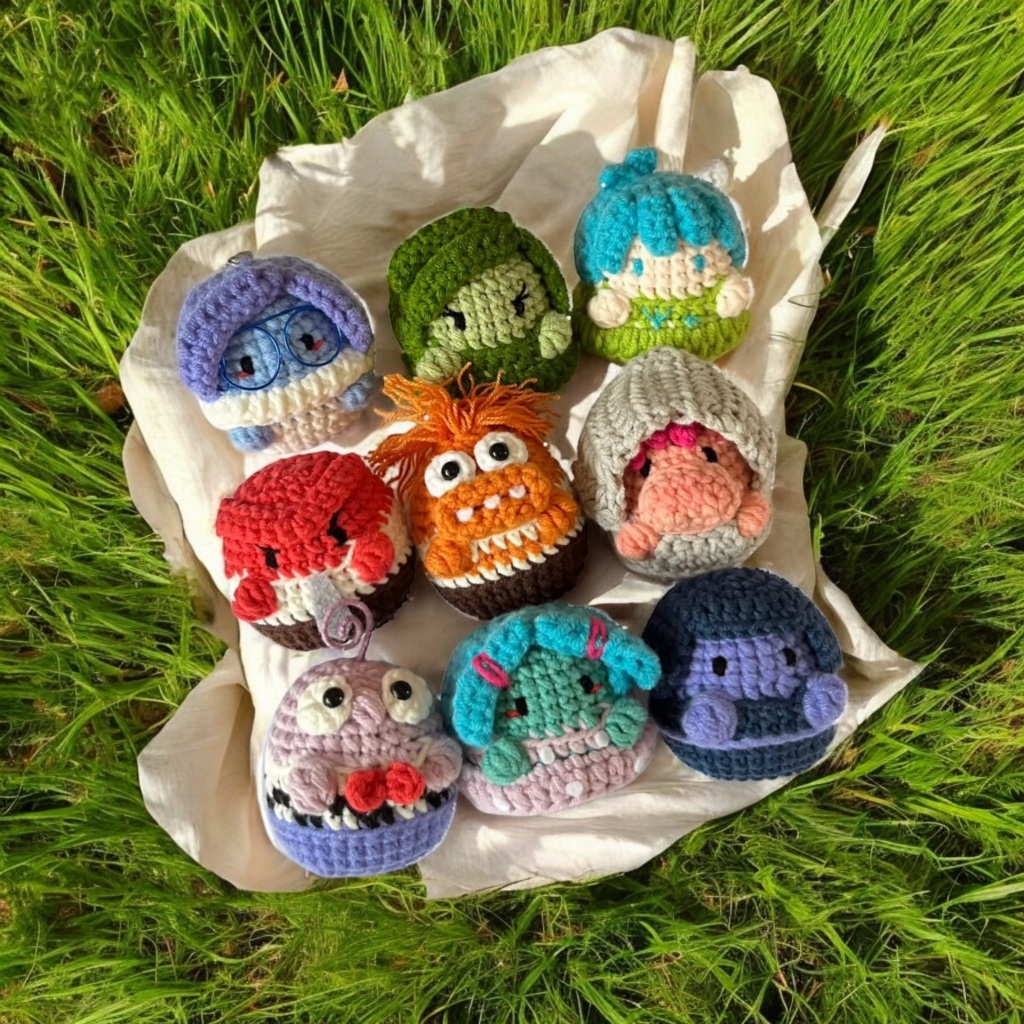 Jual Boneka Rajut Amigurumi Inside Out Gantungan Kunci | Inside Out ...