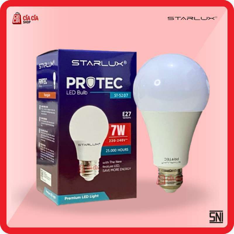 Jual Lampu led Bulb A Starlux protec 7 watt cahaya putih SNI | Shopee Indonesia