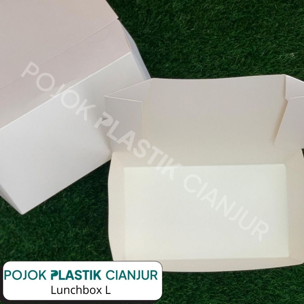 Jual Paper Lunch Box L / Kotak Makan Kertas Ukuran L sudah terlipat ...