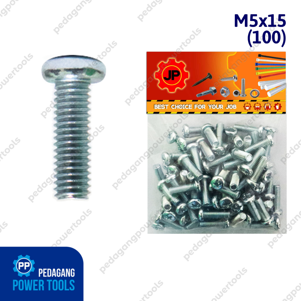 Jual BAUT JP M 5 x 15 MM - SEKRUP SKRUP BAUT JP 5x15 M5 x 15 ISI 100 ...