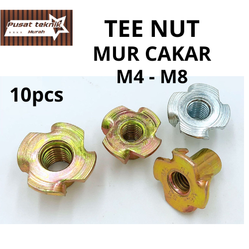 Jual Mur cakar M4-M8 Tee Nut T nut Mur Furniture Mur Cakar Mur Tanam ...