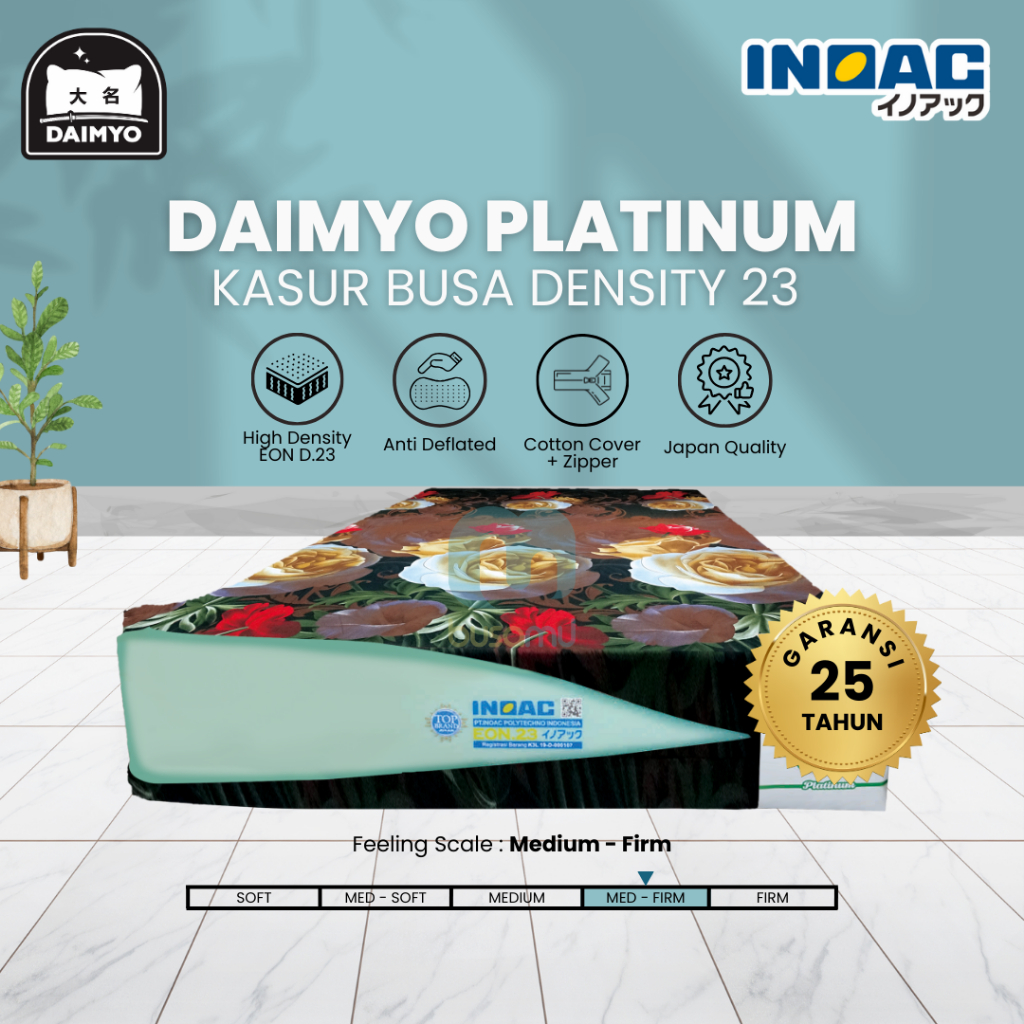 Jual KASUR BUSA INOAC DENSITY 23 - DAIMYO PLATINUM - KAIN KATUN | Shopee Indonesia