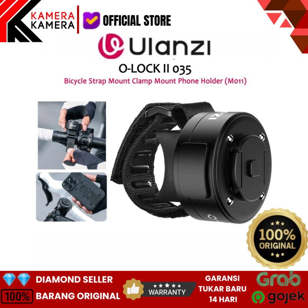 Jual Ulanzi O-Lock II 035 Bicycle Bike Strap Mount Phone Holder (M011) | Shopee Indonesia