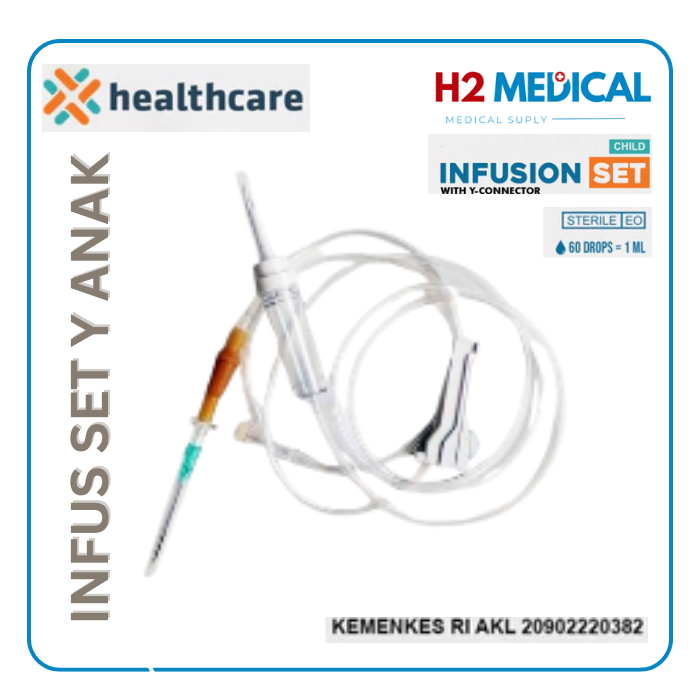 Jual Healthcare Infus Set Y Anak / Box isi 50 pcs Infusion set Y Type ...