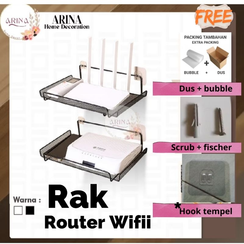Jual Rak Wifi Dinding Bahan Besi Gantung Modem Tempat Router Serbaguna ...