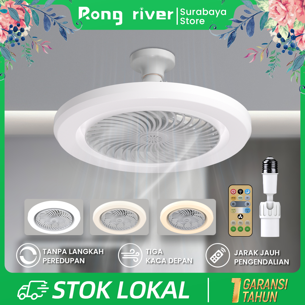 Jual RONG RIVER [Surabaya] 30W Lampu Kipas Angin 2in1 Kipas Lampu LED ...
