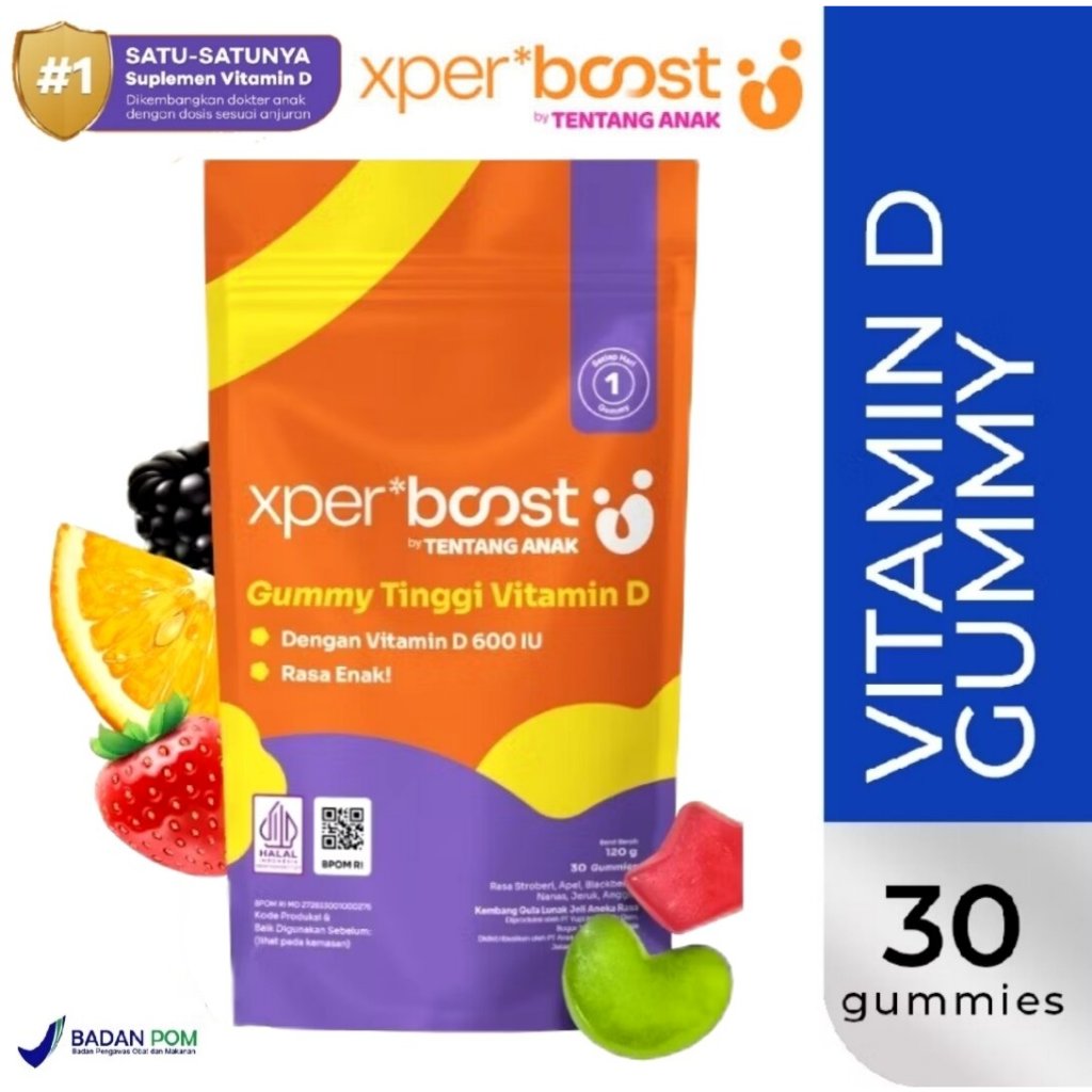 Jual Xper Xpert Expert Boost Gummy Vitamin D 600 IU Anak - Dewasa 30 ...