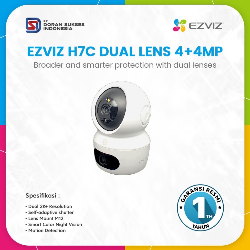 Jual EZVIZ H7c Dual-Lens 2K+ (4MP+4MP) Smart Home Wifi Pan Tilt IP ...