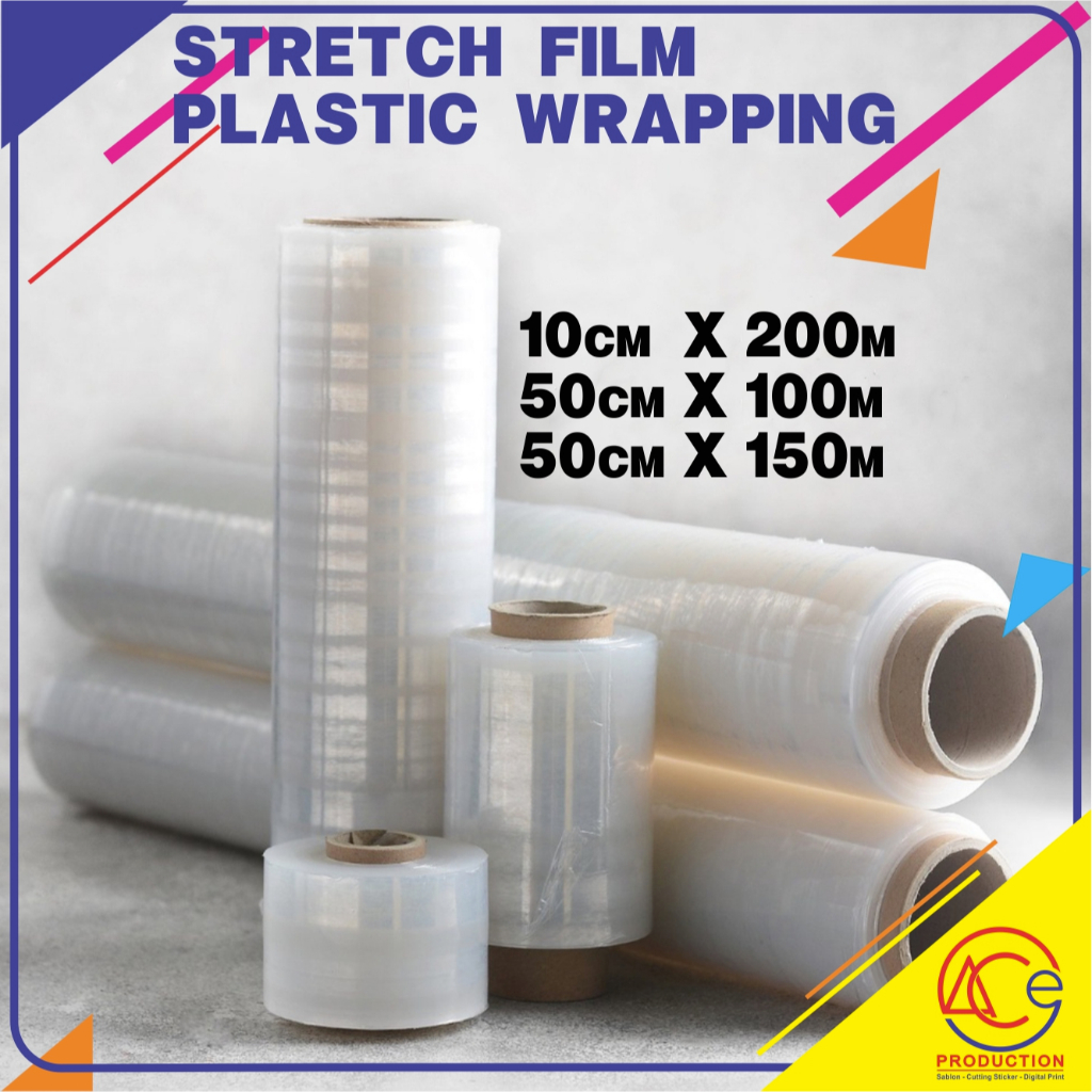 Jual PLASTIK WRAPPING BARANG STRETCH FILM PLASTIK WRAP | Shopee Indonesia