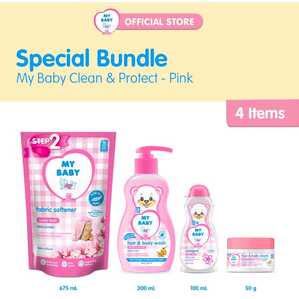 Jual Special Bundles MY BABY Clean & Protect - Pink | Shopee Indonesia