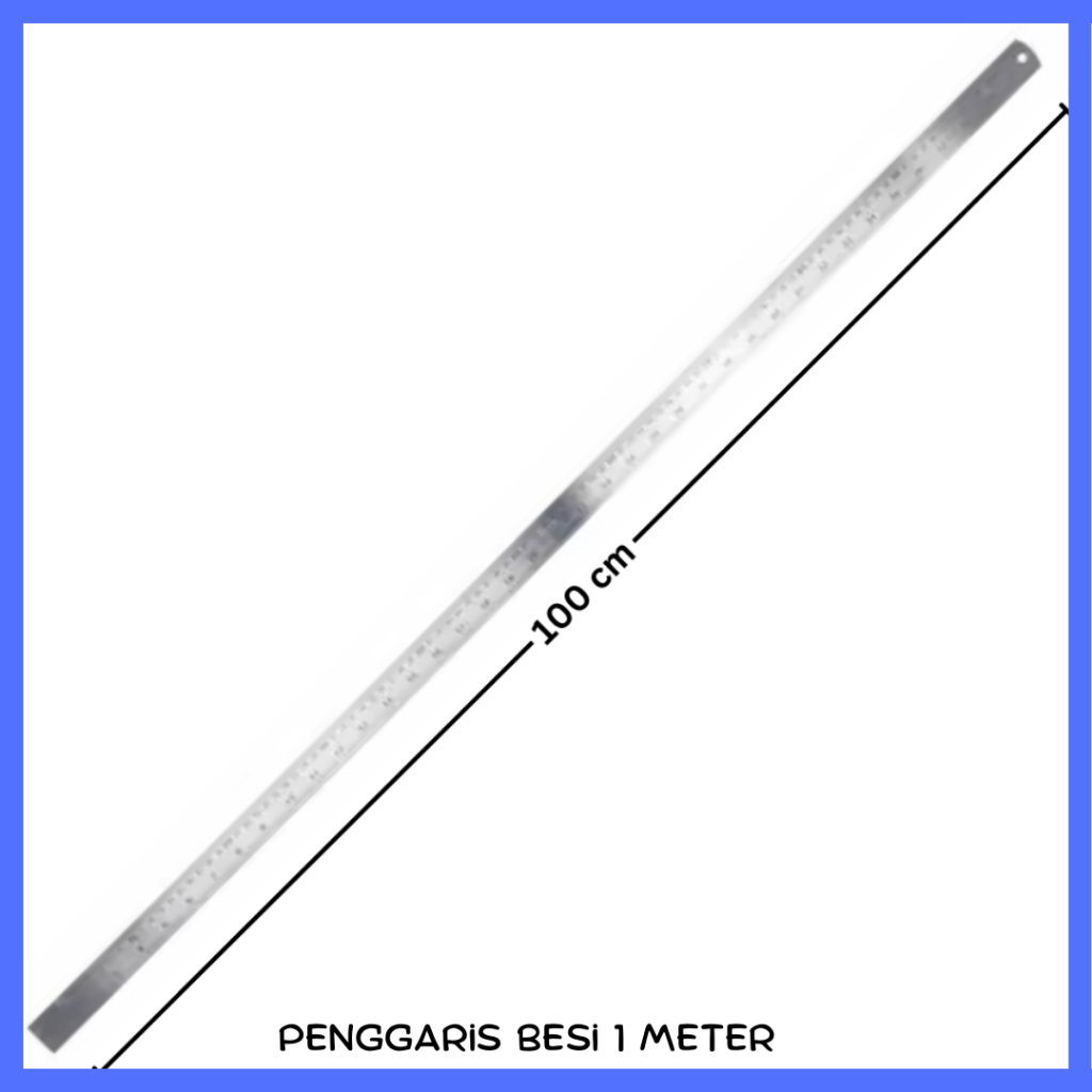 Jual Penggaris Mistar Datar Besi 100 cm ZRM Metal Flat Steel Ruler 1 Meter | Shopee Indonesia