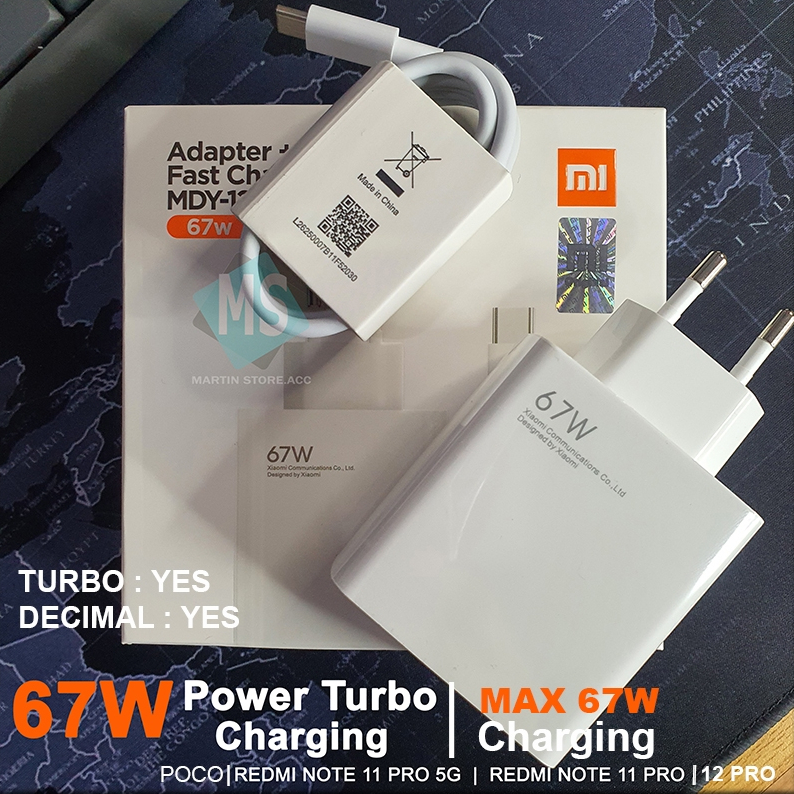 Jual CHARGER MI TURBO CHARGING TYPE C 67W FOR POCO | NOTE 7 8 9 10 11 ...