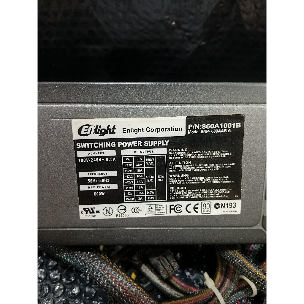 Jual psu/power suply enlight 500watt psu pure | Shopee Indonesia