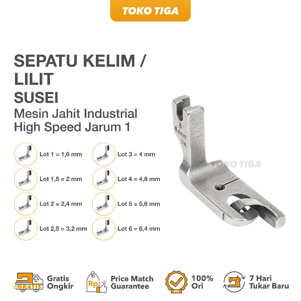 Jual Sepatu Lipat / Kelim / Lilit Mesin Jahit High Speed Jarum 1 Industri Garmen | Shopee Indonesia