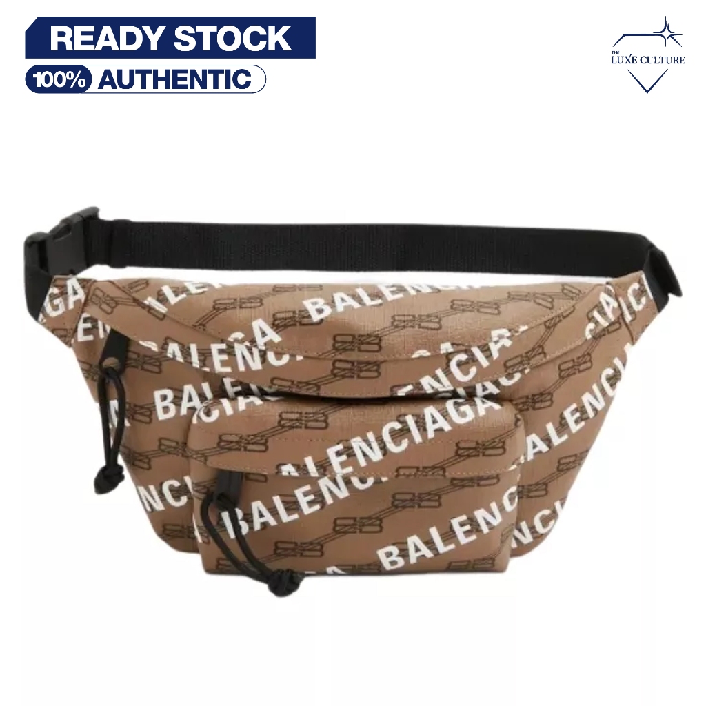 Jual All Over Brown Waistbag / Tas Branded Original | Shopee Indonesia