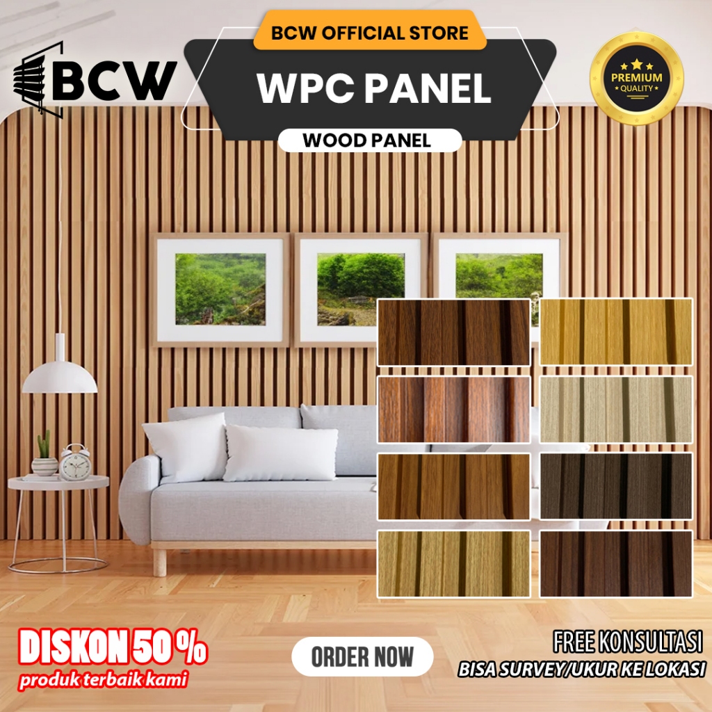 Jual Wood Panel WPC Dinding Motive Kayu - WPC Panel - BCW | Shopee ...
