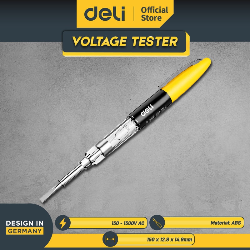 Jual Deli Tools / Deli Obeng Tespen / Voltage Tester 150-1500V ...