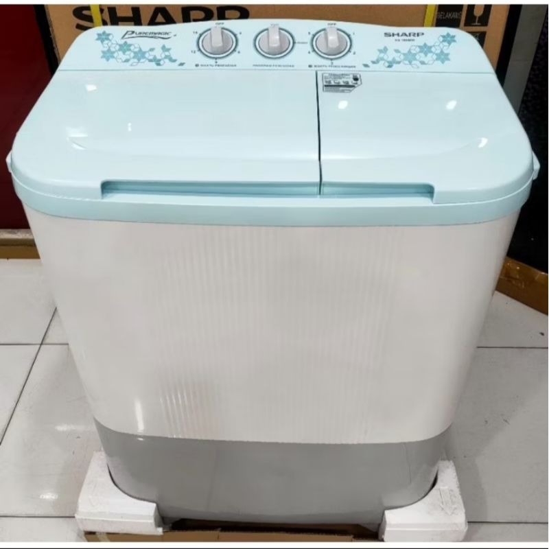 Jual MESIN CUCI SHARP 2 TABUNG 9KG EST 90MW / 8KG ES-T80 MW / 7KG ES-T ...