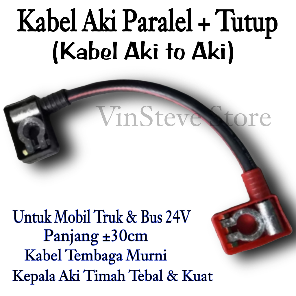 Jual Kabel AKI Paralel Komplit Tutup | Kabel Paralel Seri Accu Untuk Mobil Truk & Bus 24 Volt ...