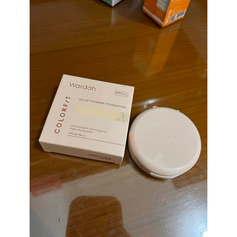 Jual preloved wardah colorfit refill velvet powder foundation (shade ...
