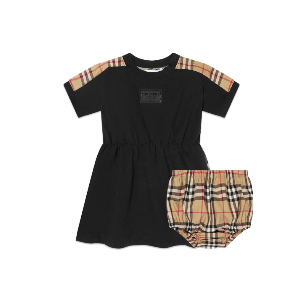 Jual BURBERRY Lenore horseferry check cotton dress with bloomers ( BABY ...