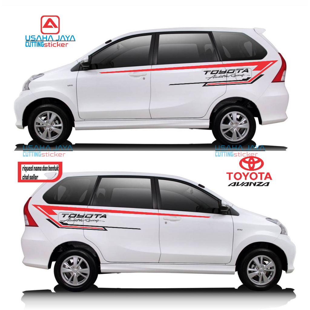 Jual Stiker Sticker cutting mobil lis variasi body samping Avanza ...