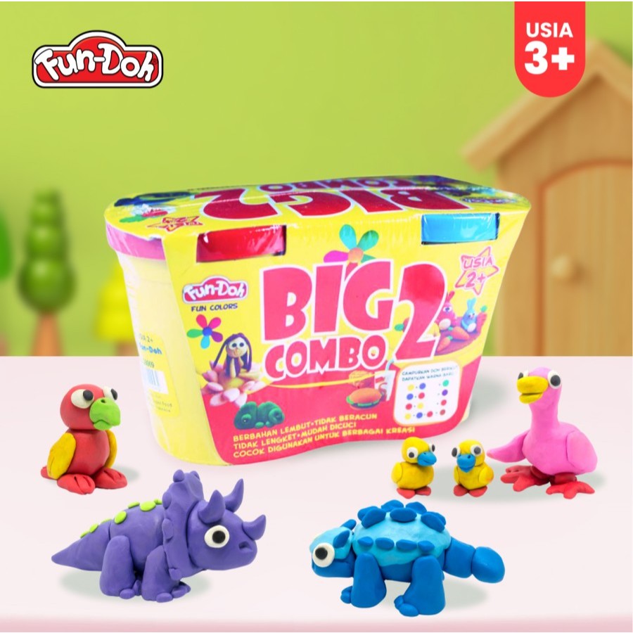 Jual Fun Doh BIG COMBO 2 Refil- Lilin Mainan Anak FunDoh | Shopee Indonesia