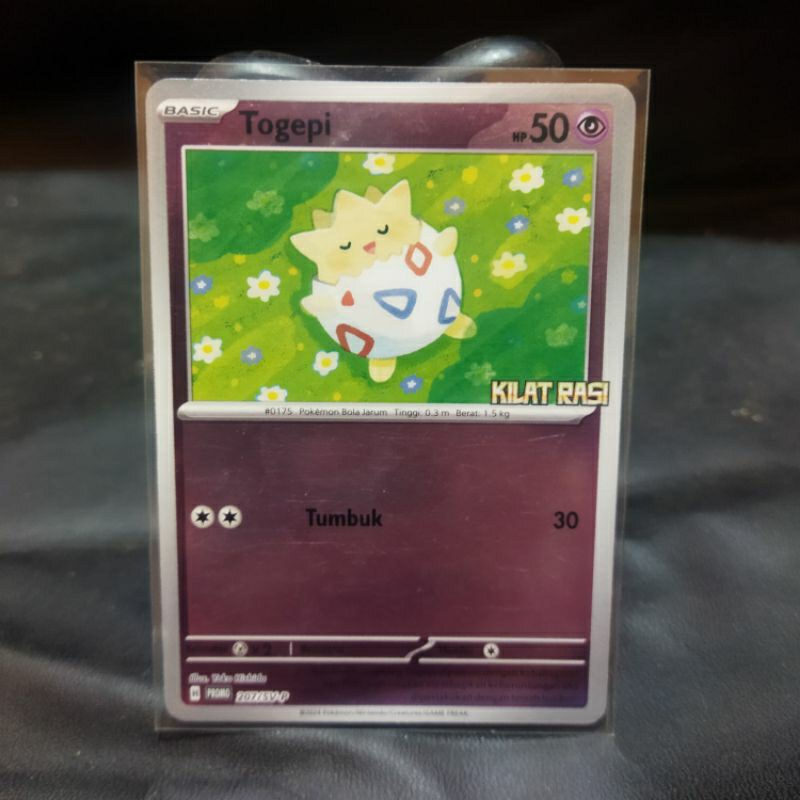 Jual Togepi holo foil Kilat Rasi Promo card original Pokemon TCG ...