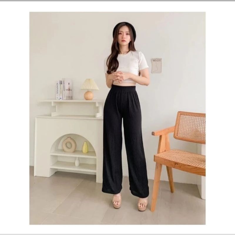 Jual CELANA KULOT RAJUT WANITA PREMIUM / CELANA KULOT RIB KNIT PREMIUM ...