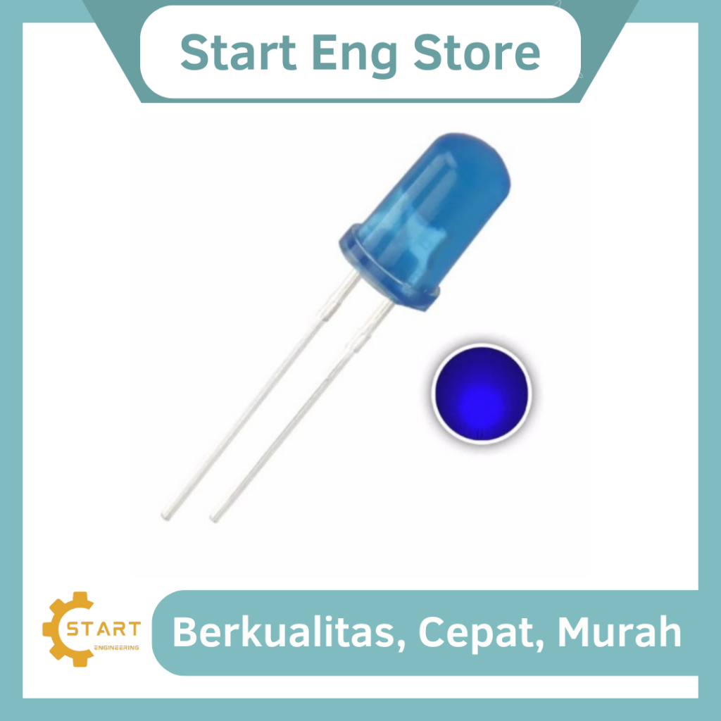 Jual LED Diffused 5mm Super Bright Blue (Biru) | Shopee Indonesia