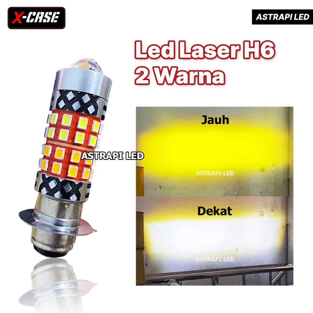 Jual X-Case Lampu Utama Led H6 Laser Motor Jauh Dekat High Low Putih ...