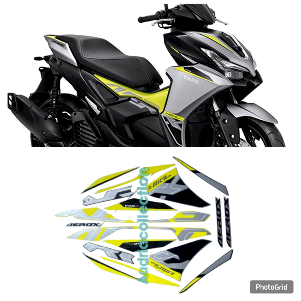 Jual Stiker Striping Motor Yamaha aerox alpha vva 155 2025 silver ...
