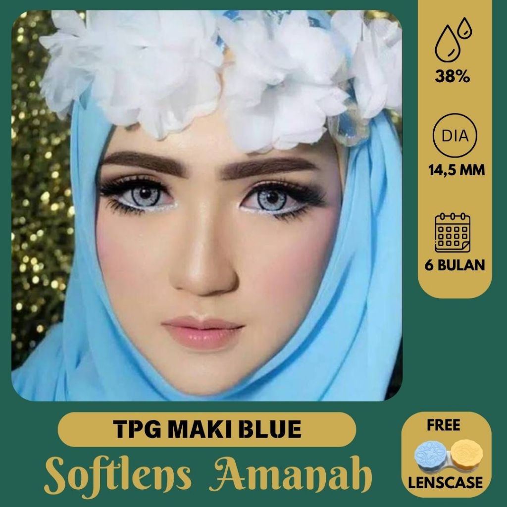 Jual Softlens TPG MAKI BLUE 14,5MM / Softlens Amanah / Softlen / Soflen ...