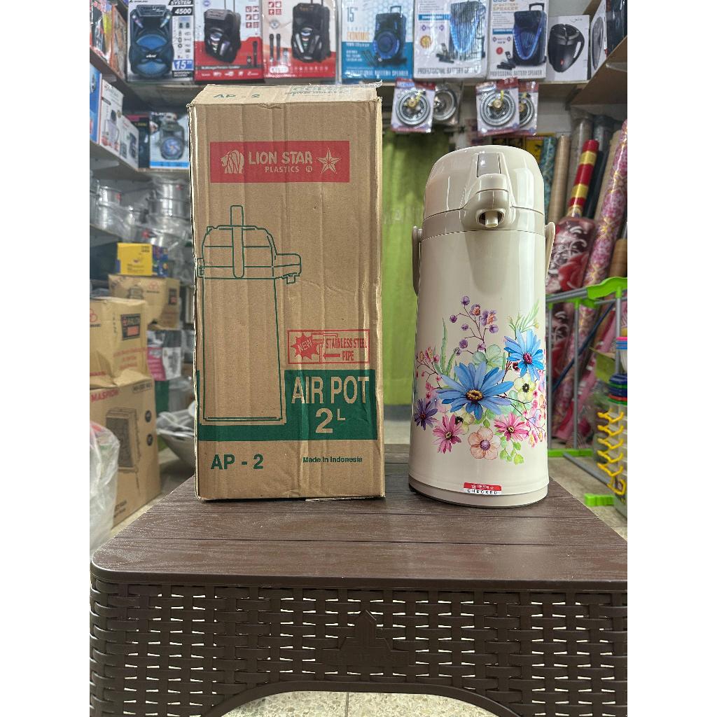 Jual LIONSTAR Thermos Air Panas Pencet 2L Air Pot AP-2 Hand Pump | Shopee Indonesia