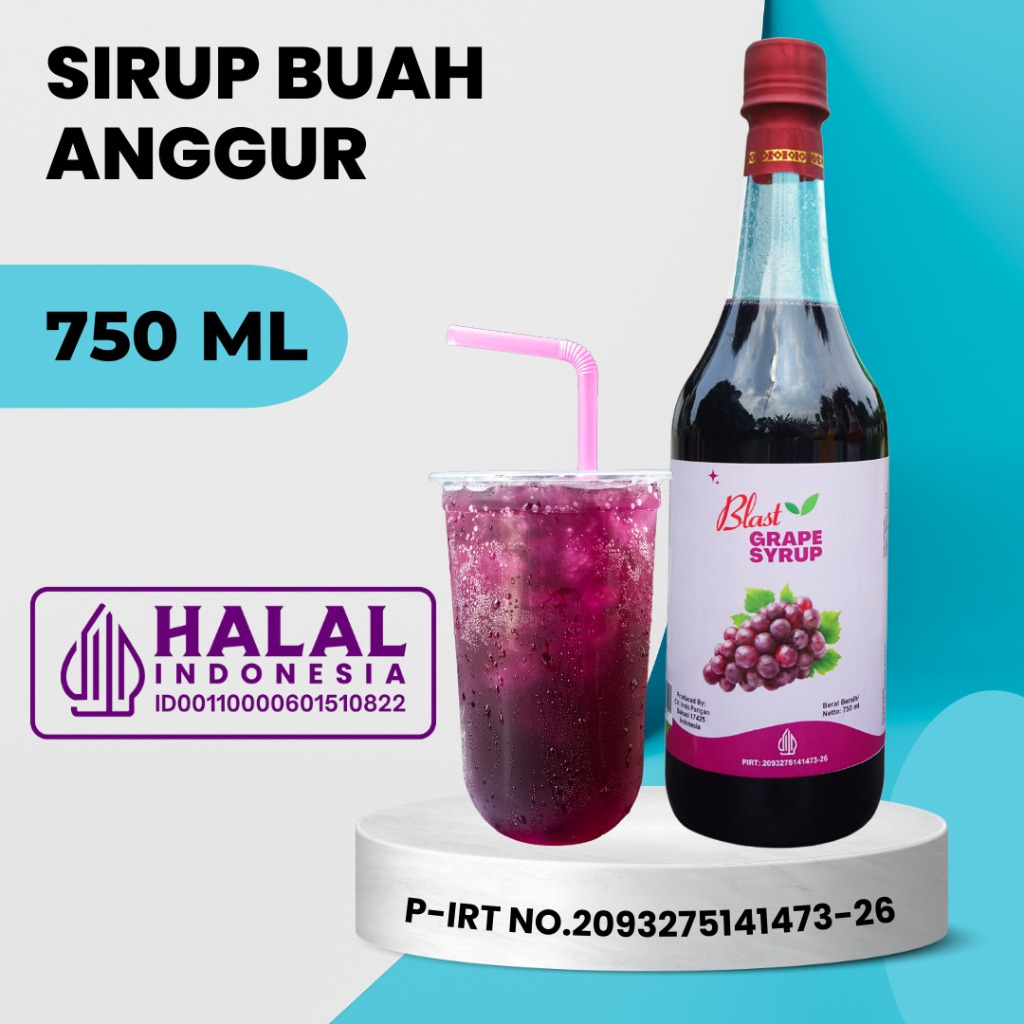 Jual Syrup ANGGUR 750 mL - Sirup Minuman Rasa GRAPE - Aneka Rasa Buah ...