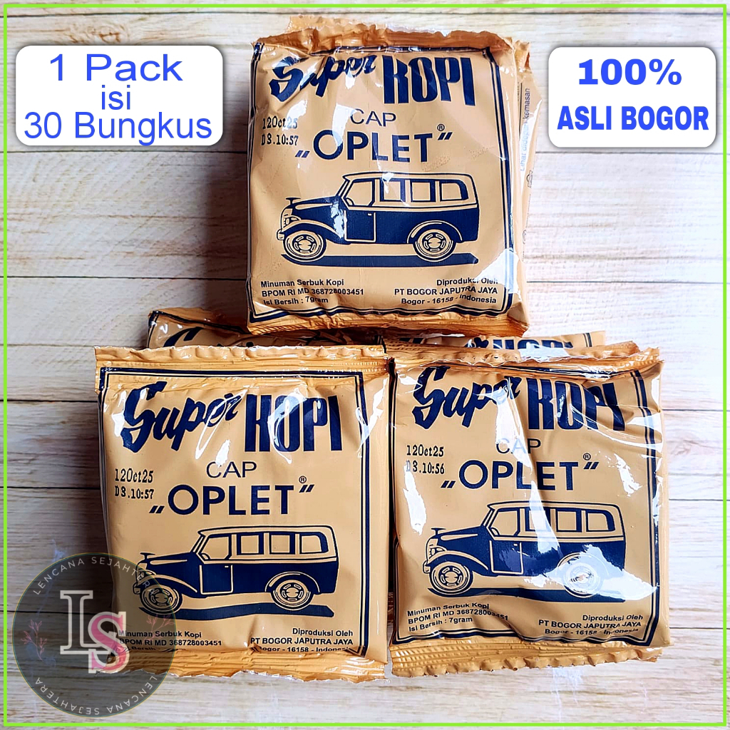Jual Kopi Cap Oplet Tanpa Gula 1 Pack Isi 30 Bungkus Asli Bogor ...