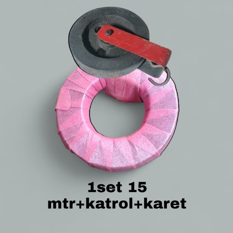 Jual karet timba dan katrol (15mtr 1rol+ katrol),tali tambang proyek ...