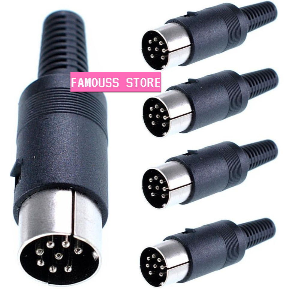 Jual Connector MIDI DIN 8 Pin Plug Male Konektor 8pin | Shopee Indonesia