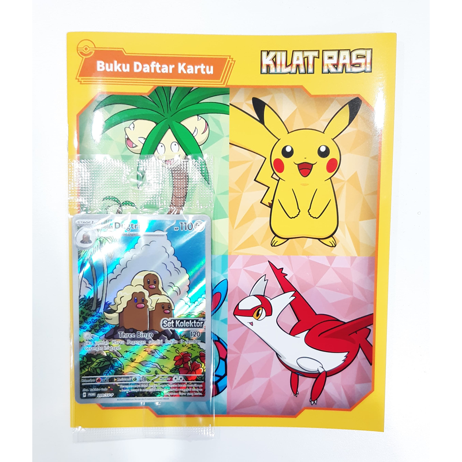 Jual Pokemon Indonesia Card Alolan Dugtrio Foil 209/SV-P Set Kolektor + Buku Daftar Kartu Kilat ...