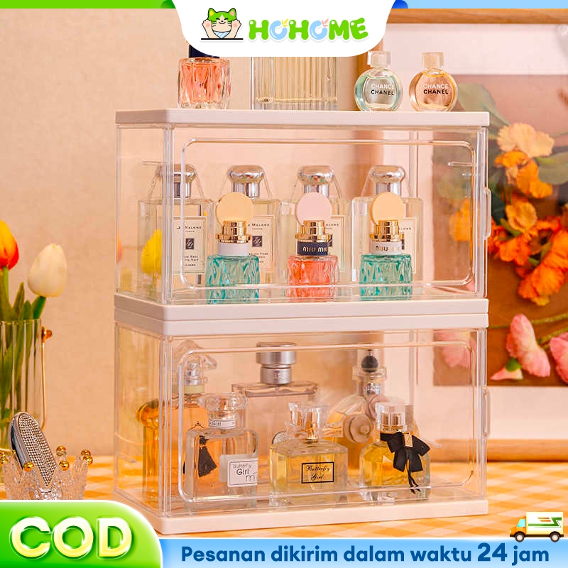 Jual HOhome Kotak parfum Tempat parfum akrilik rak parfum tertutup ...