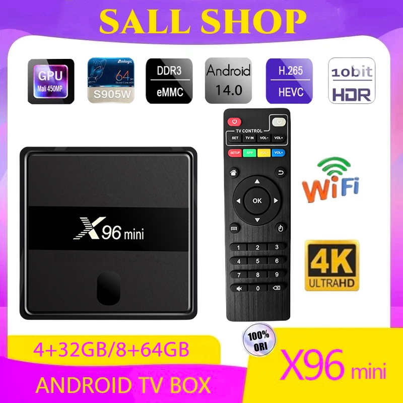 Jual X96mini 4K HD jaringan set-top box 4K TV BOX Android 14.0 Android Tv Box X96 mini RAM 2G ...