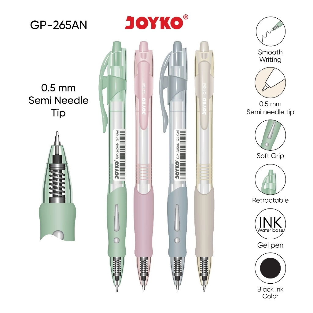 Jual Pulpen Gel / Gel Pen GP-265AN Q4 Gel 0.5mm (1PCS) | Shopee Indonesia